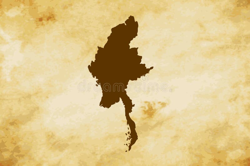 Brown Map of Country Georgia Isolated on Old Paper Grunge Texture ...