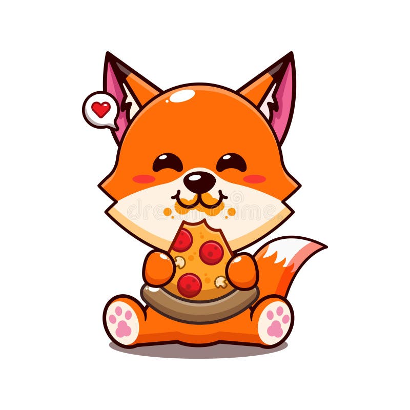 Cartoon Fox Eating Animal Cute Stock Illustrations – 151 Cartoon Fox ...