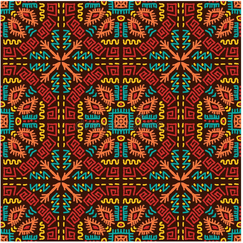 African Ethnic Seamless Pattern Abstract. African Geometric Pattern on ...