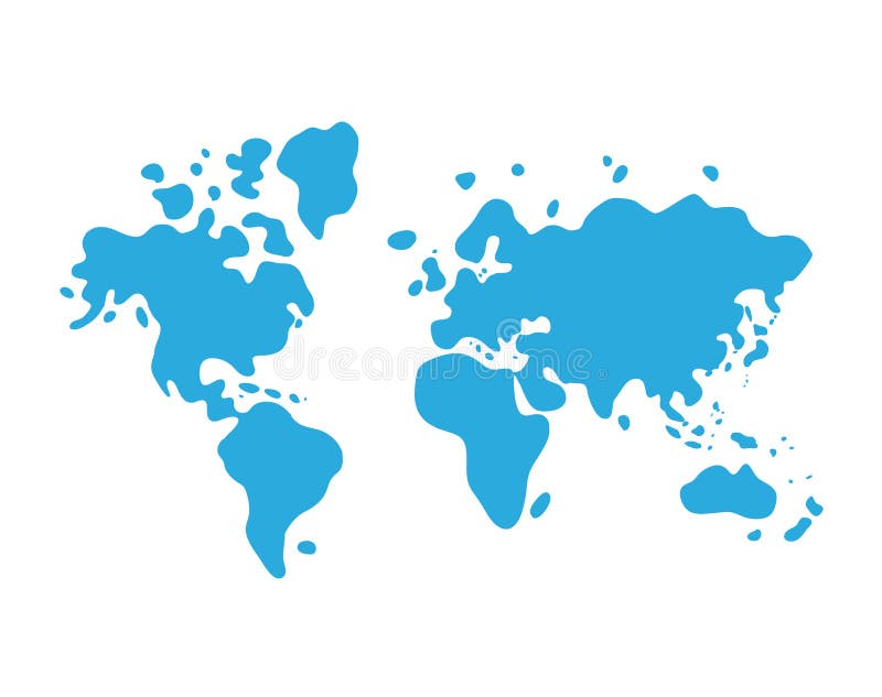 Cartoon world map stock vector. Illustration of world - 285243510