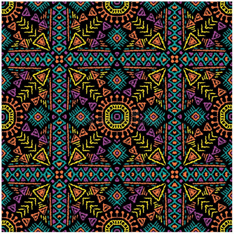 African Ethnic Seamless Pattern Abstract. African Geometric Pattern on ...