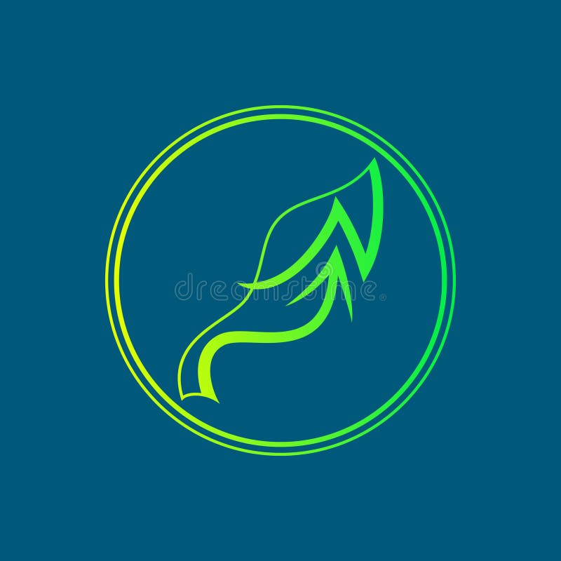 Letter N Arrow and Leaf Logo Concept in Hand Drawn Style Stock Vector ...