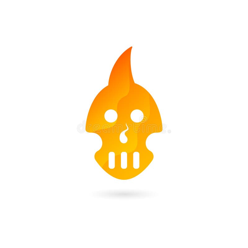 Simple Skull Illustration. Gradient and Modern Style Stock Vector ...