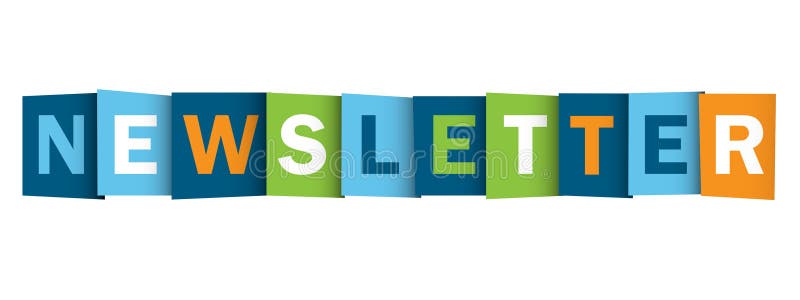 NEWSLETTER Colorful Typography Banner Stock Vector - Illustration of ...