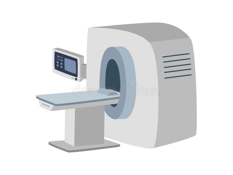 CT Scanner or MRI Scanner Clipart Cartoon Style. Computed Tomography ...