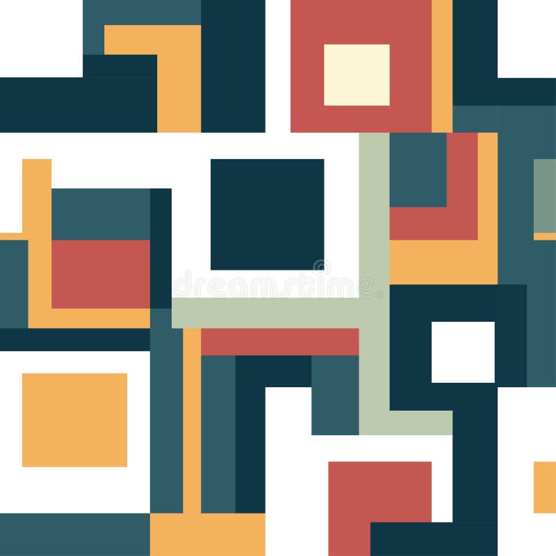 Abstract Colorful Surrealism Square Pattern Background Stock Vector ...