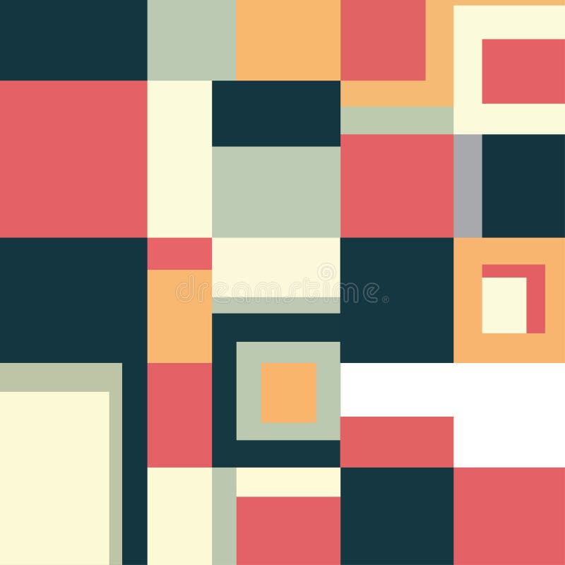 Abstract Colorful Surrealism Square Pattern Background Stock Vector ...