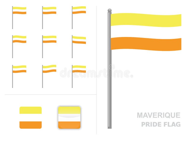 Maverique Pride Flag Waving Animation App Icon Vector Stock Vector ...