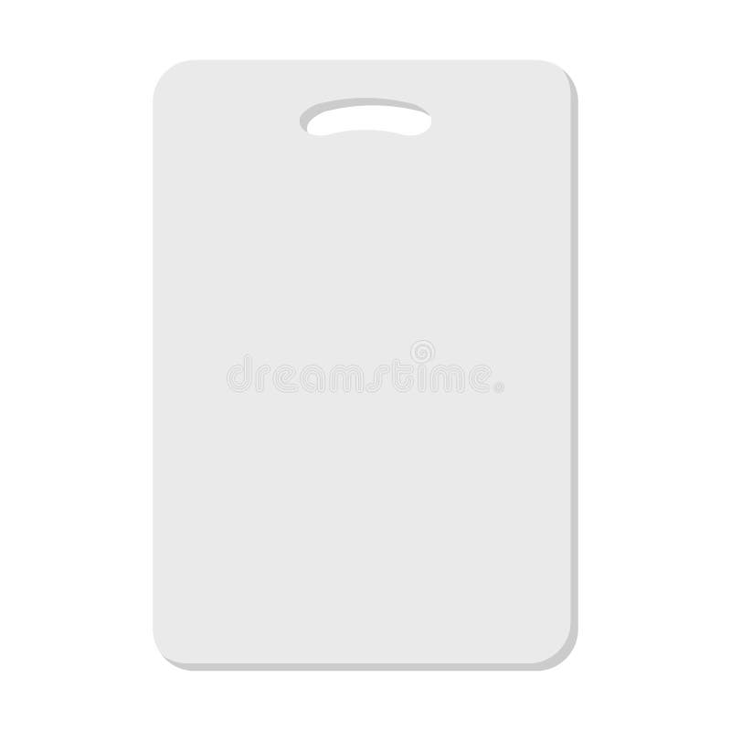 Plastic Cutting Board Clipart Vector Illustration. Simple White Cutting ...