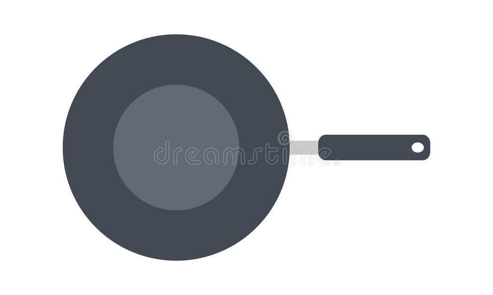 Frying Pan Top View Clipart Vector Illustration. Kitchen Frying Pan ...