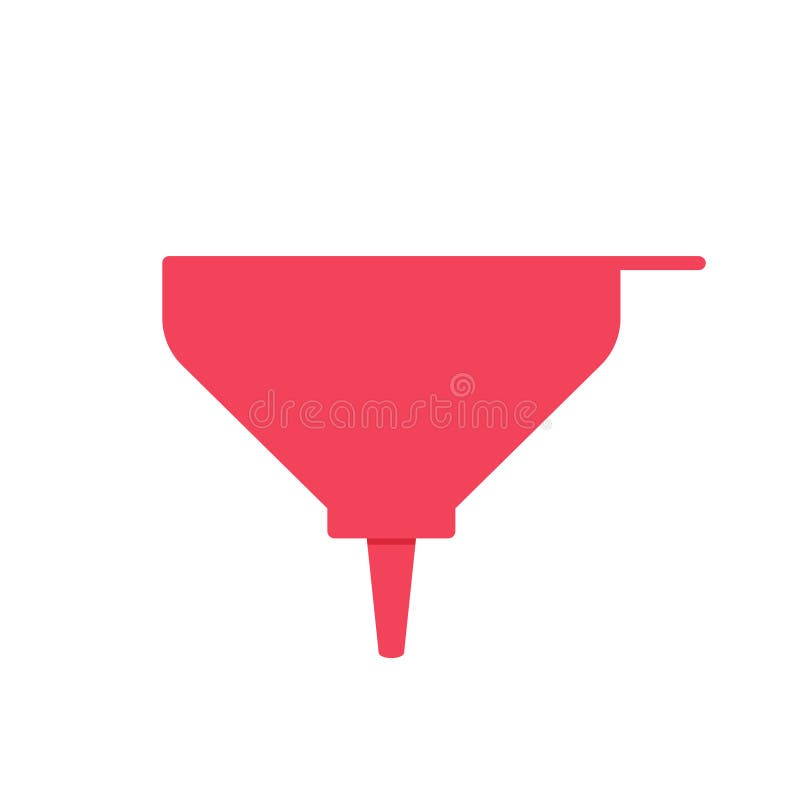 Plastic Funnel Clipart Vector Illustration. Simple Red Kitchen Plastic ...