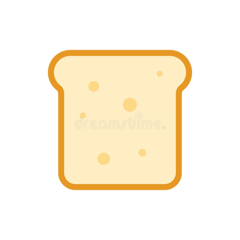 Toast Slice Icon Clipart Vector Illustration. Simple Slice of Toast ...
