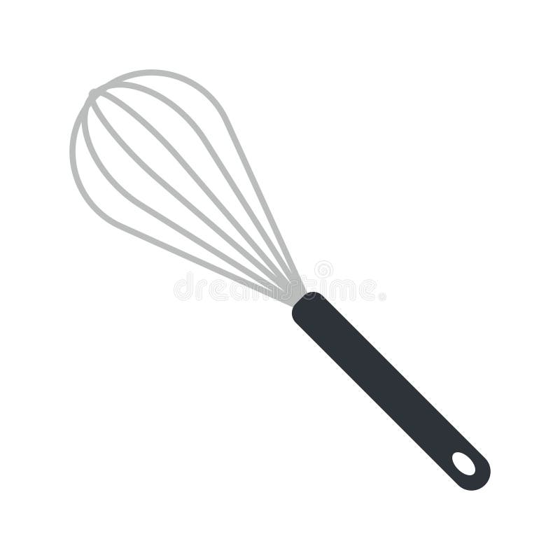 Steel Whisk Clipart Vector Illustration. Simple Balloon Whisk for ...