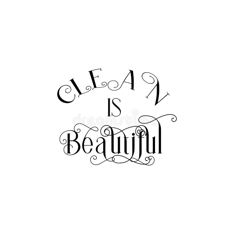 Quote Cleanliness Design Inspiration Motivation Graphic Stock Vector ...