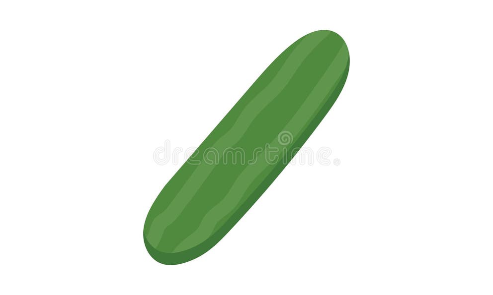 Simple Cucumber Clipart Vector Illustration. Fresh Cucumber Cartoon ...