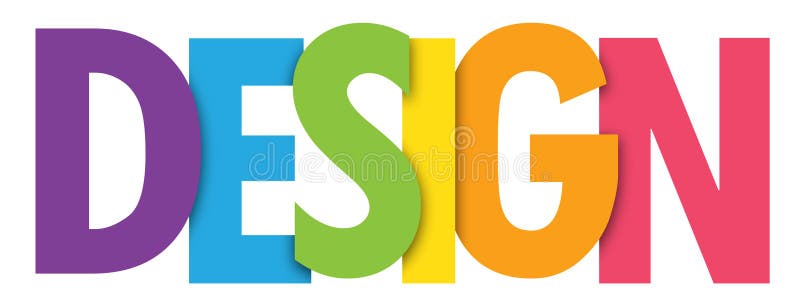 DESIGN Colorful Typography Banner Stock Vector - Illustration of ...