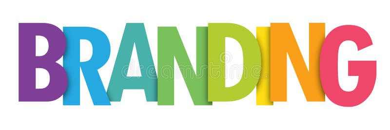 BRANDING Colorful Overlapping Letters Banner Stock Vector ...