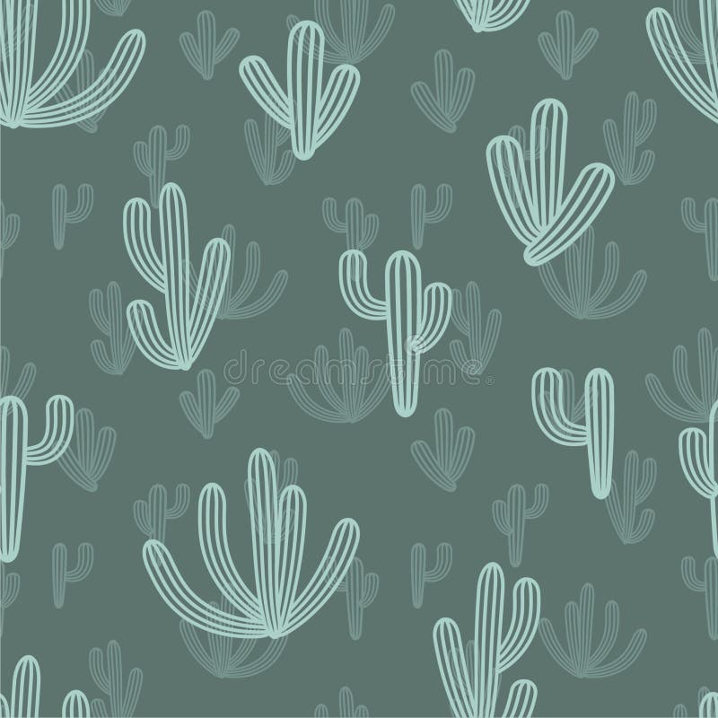 Vector Seamless Pattern, Pine Cones and Trees Stock Vector ...