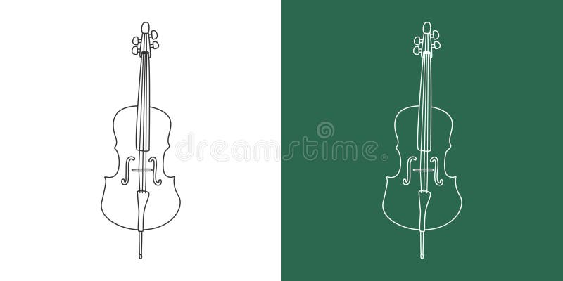 String Instruments Drawing Black White Stock Illustrations – 273 String ...