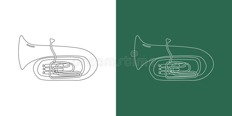Tuba Flat Web Icon. Tuba Logo Design. Brass Instrument Simple Tuba Sign ...