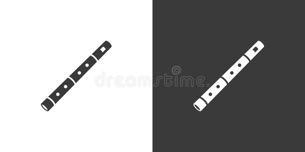 Bamboo Flute Flat Web Icon. Bamboo Flute Logo Design. Woodwind ...