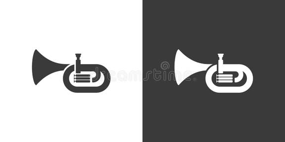 Tuba Flat Web Icon. Tuba Logo Design. Brass Instrument Simple Tuba Sign ...