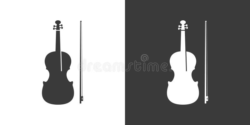 Violin Flat Web Icon. Violin Logo Design. String Instrument Violin and ...