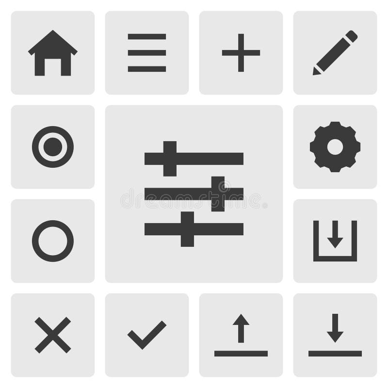 Filter Icon Vector Design. Simple Set of Photo Editor App Icons ...