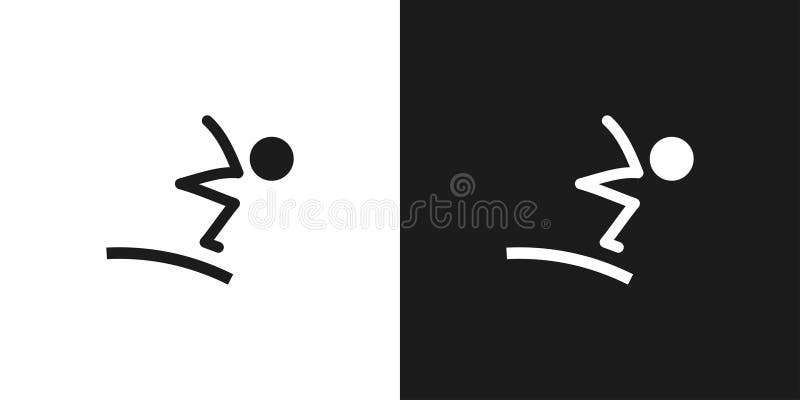 Diving Icon Pictogram Vector Design. Stick Man Diving Athlete on the ...