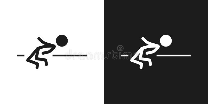 High Jumping Icon Pictogram Vector Design. Stick Figure Man High ...