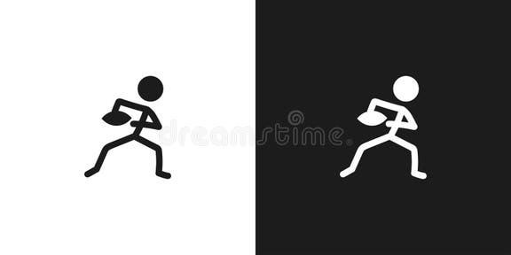Rugby Ball Icon Pictogram Vector Design. Stick Figure Man Rugby Ball ...