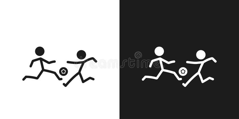 Soccer Icon Pictogram Vector Design. Stick Figure Men Soccer Players ...