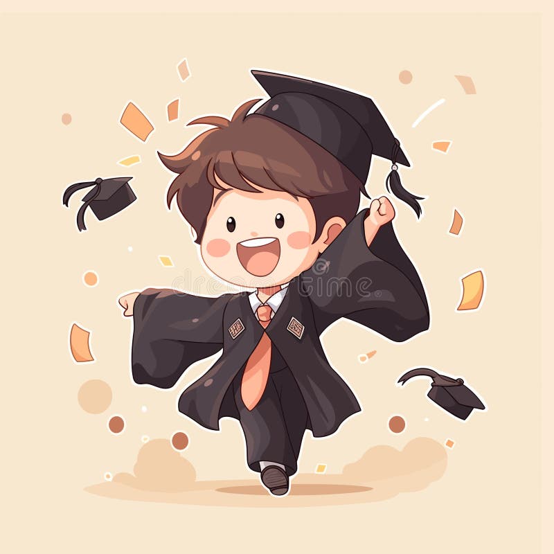 Happy Graduated Male Student in Graduation Vector Art Free Download ...