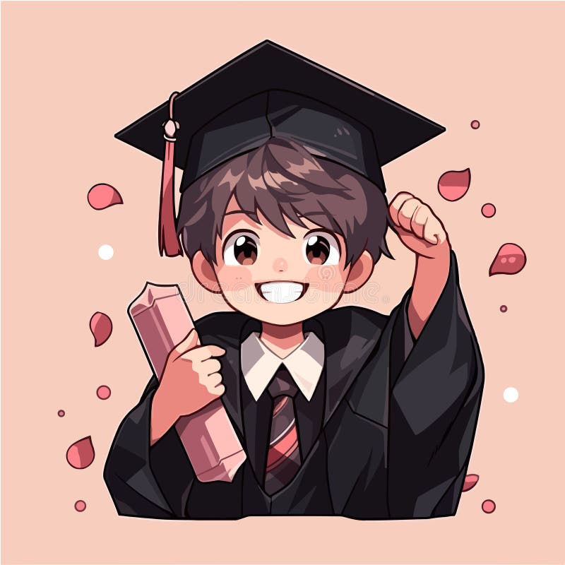 Happy Graduated Male Student in Graduation Vector Art Free Download ...