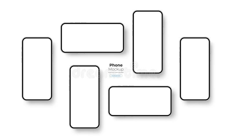 Blank Mobile App Screens. Mockup for Showing Apps Ui Stock Vector ...