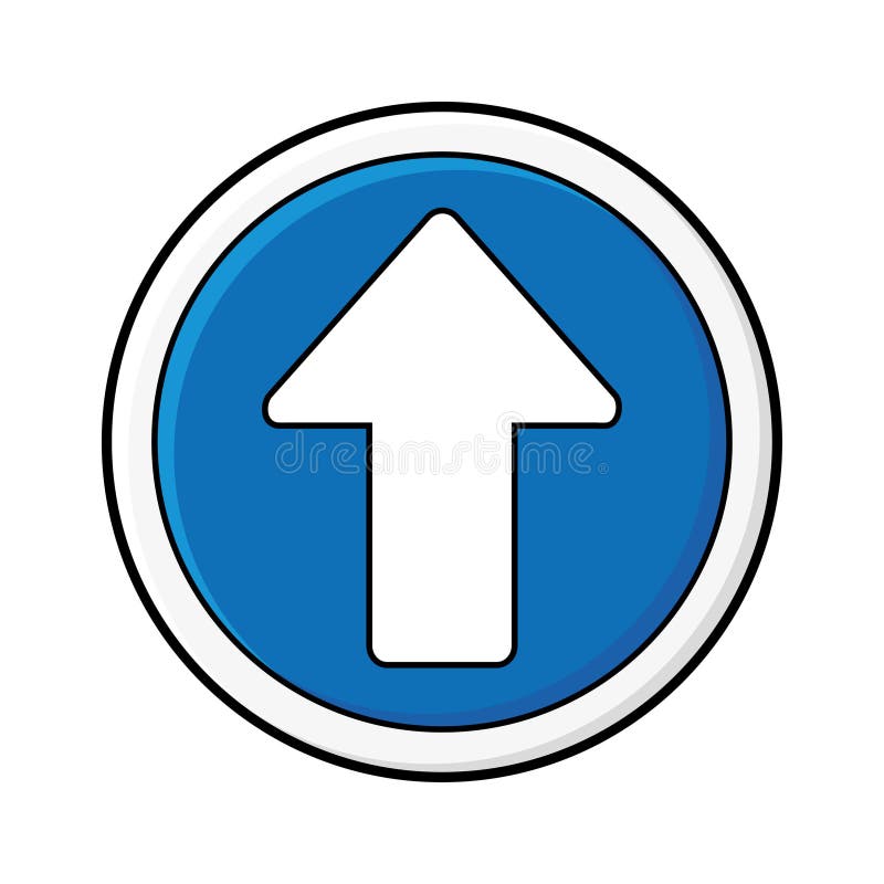 Forward Direction Arrow Traffic Sign Stock Vector - Illustration of ...