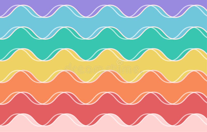 Abstract Wavy Pride Month Flag Colorful Ocean Papercut Background ...