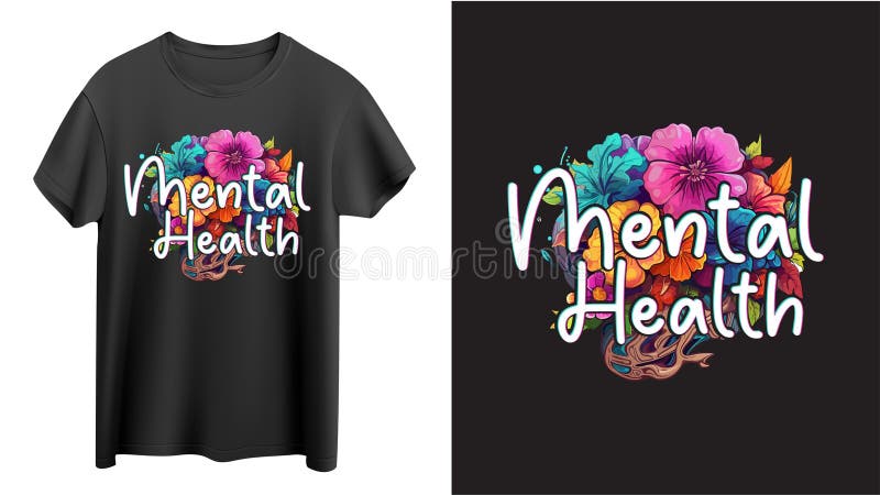Mental Health T-shirt Design, Floral Mind Mental Health T-shirt Design ...