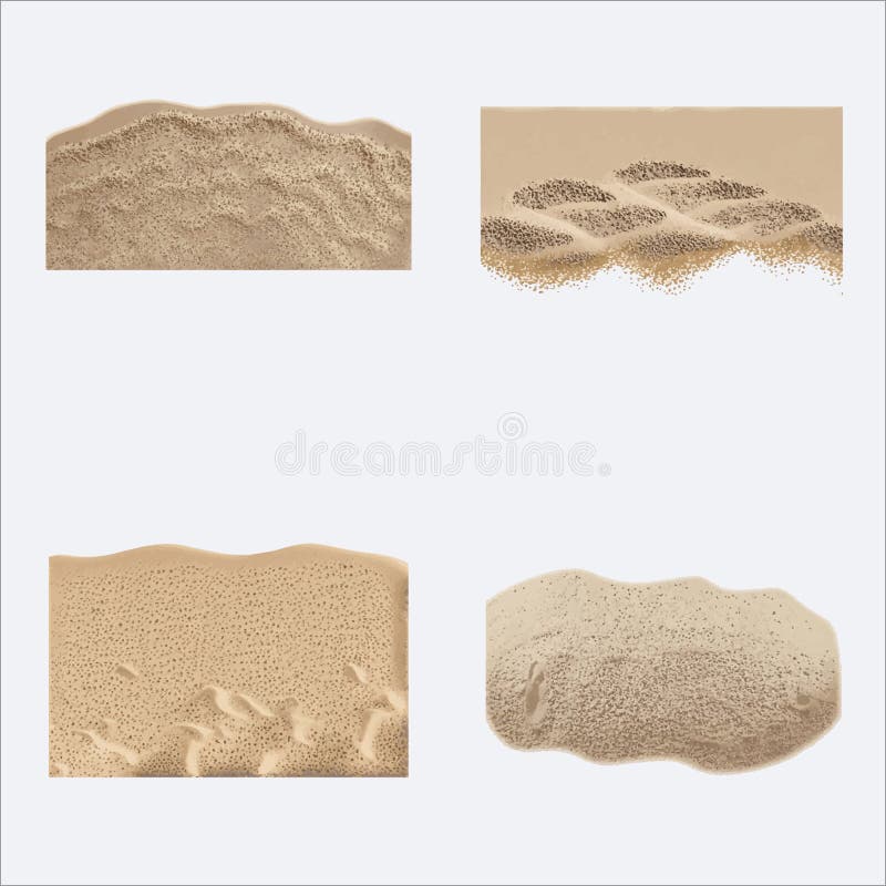 Beautiful Sand Set. Vector Illustration Stock Vector - Illustration of ...