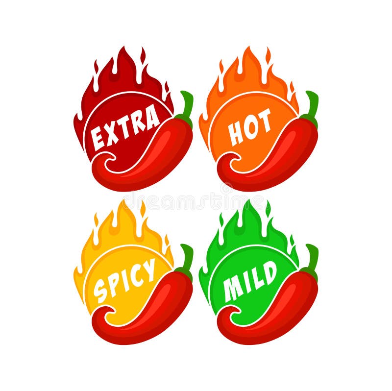 Hot Spciy Mild Spiciness Level Stock Illustrations – 10 Hot Spciy Mild ...
