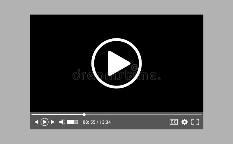 Video Media Player Interface Screen Ui Stock Vector - Illustration of ...