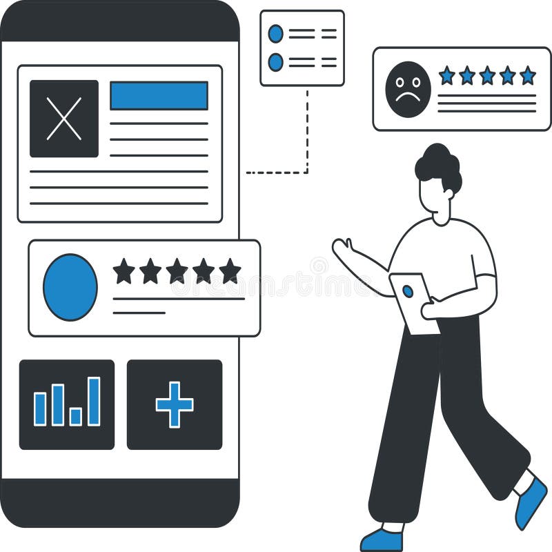 Bad Product Review Illustration Which Can Easily Edit or Modify Stock ...