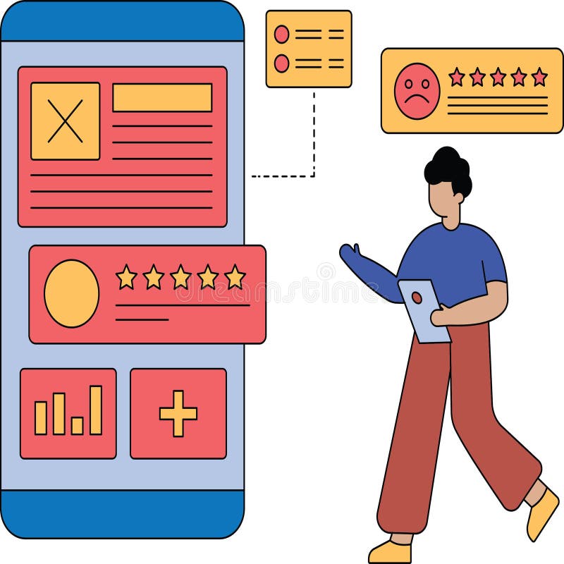 Bad Product Review Illustration Which Can Easily Edit or Modify Stock ...