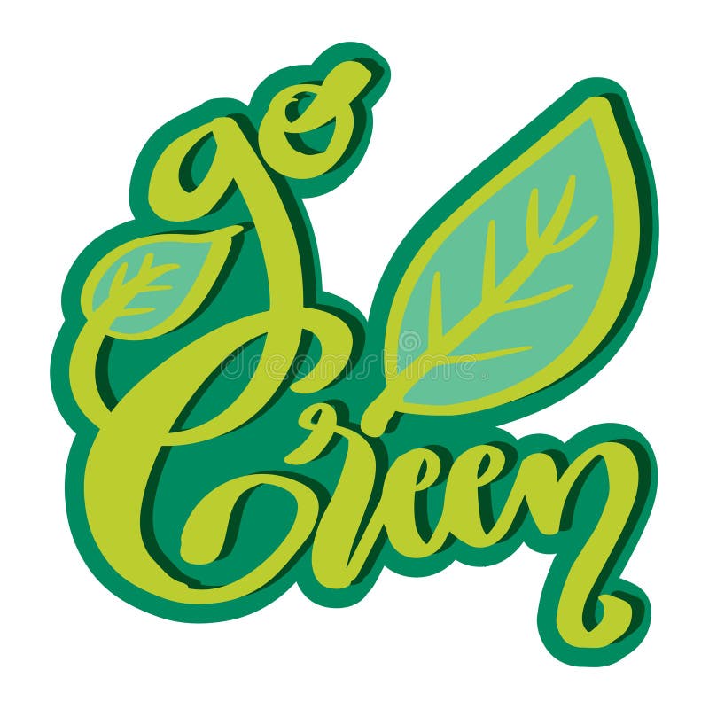 Go Green Typography Stock Illustrations – 1,097 Go Green Typography ...