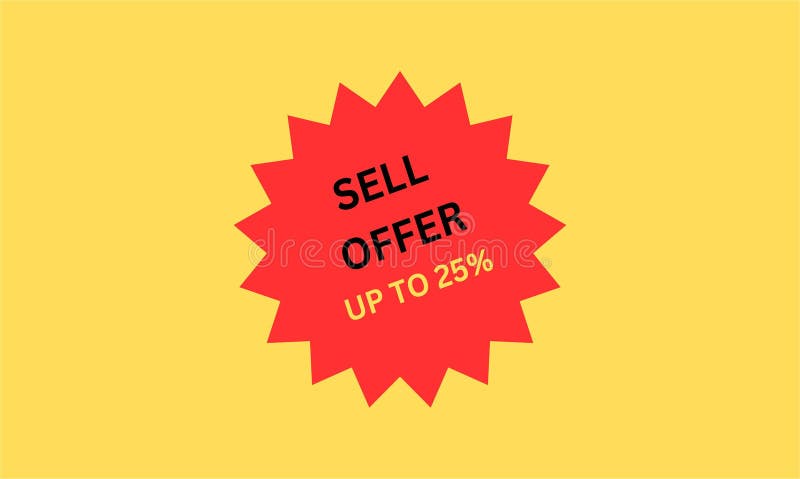 Sell Offer Up To Twenty Five Percent on All Products Stock Vector ...