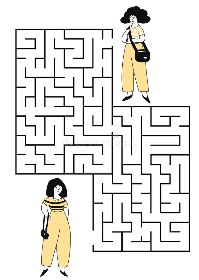 Maze Page Unicorn Character for Kid Education Page Stock Vector ...