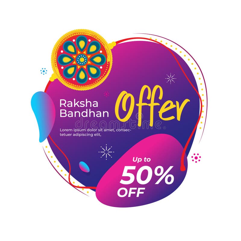 Happy Raksha Bandhan Offer Banner Design Template Stock Vector ...