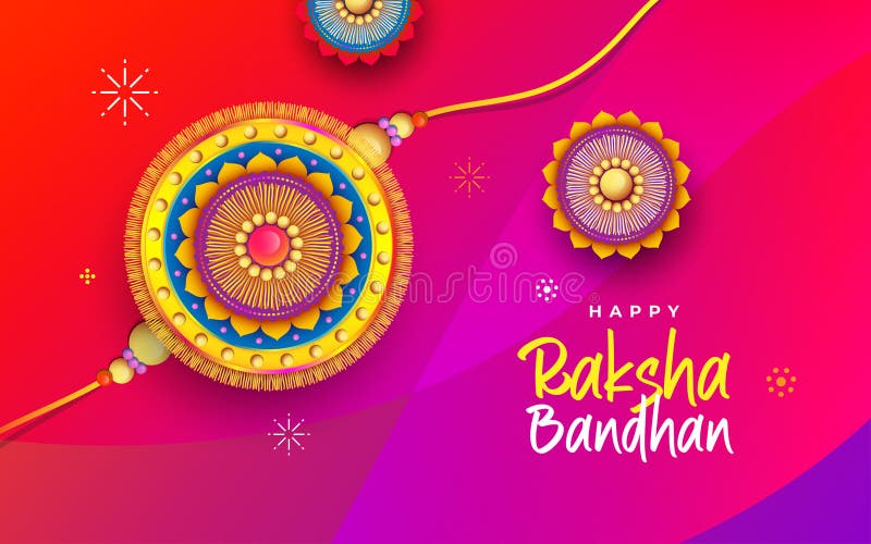 Happy Raksha Bandhan Banner Design Template Stock Vector - Illustration ...
