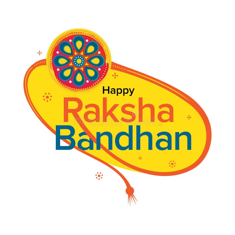 Happy Raksha Bandhan Sticker Design Template Stock Vector ...