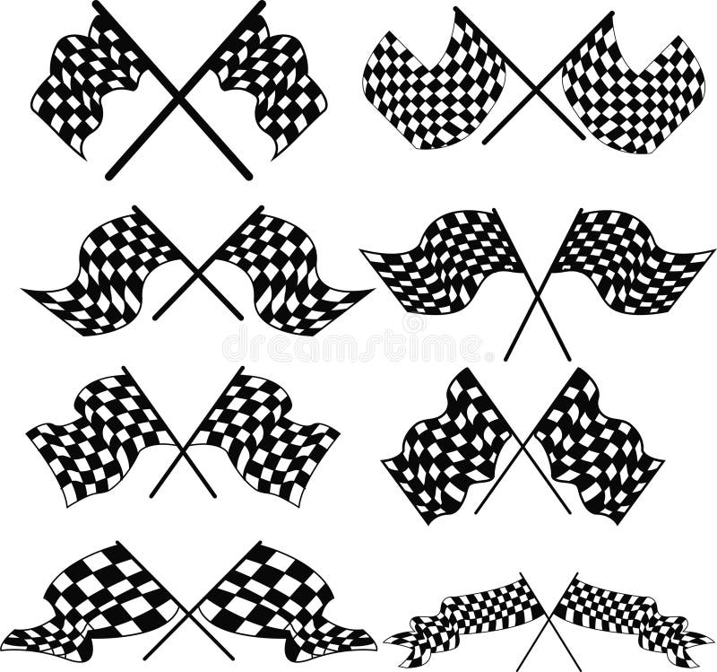 Finish Line Flag Vector Cut File Stock Illustrations – 13 Finish Line ...